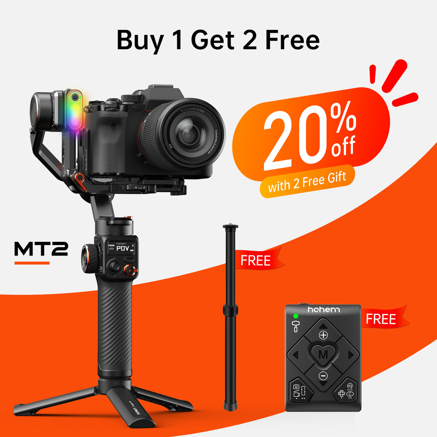 Buy Hohem iSteady MT2 Mirrorless Camera Gimbal | Gimbal for DSLR